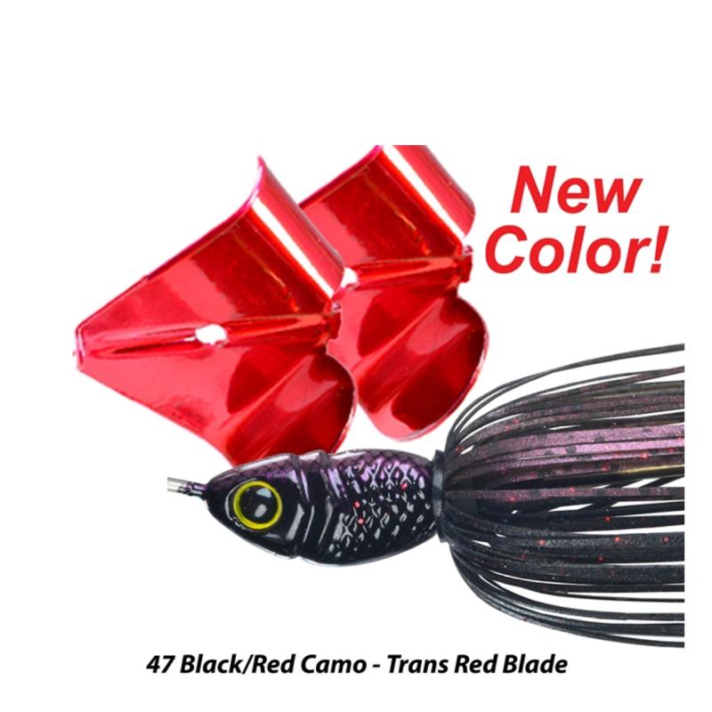 Picasso Buzz Saw Buzzbaits 1/8OZ - BLACK RED CMO/RD BLD1